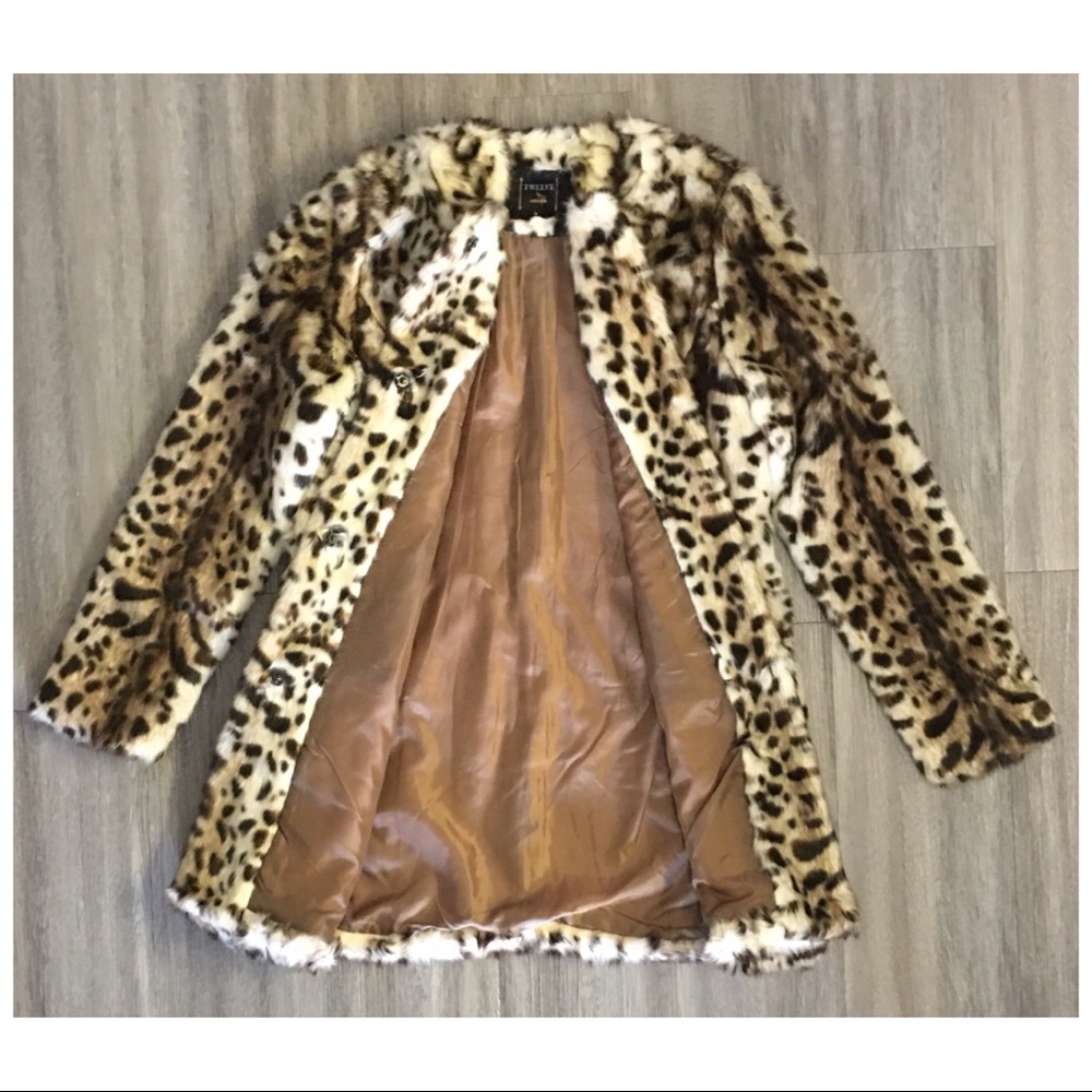 Animal Print Faux Fur Coat | Lined Faux Fur Coat - Gem